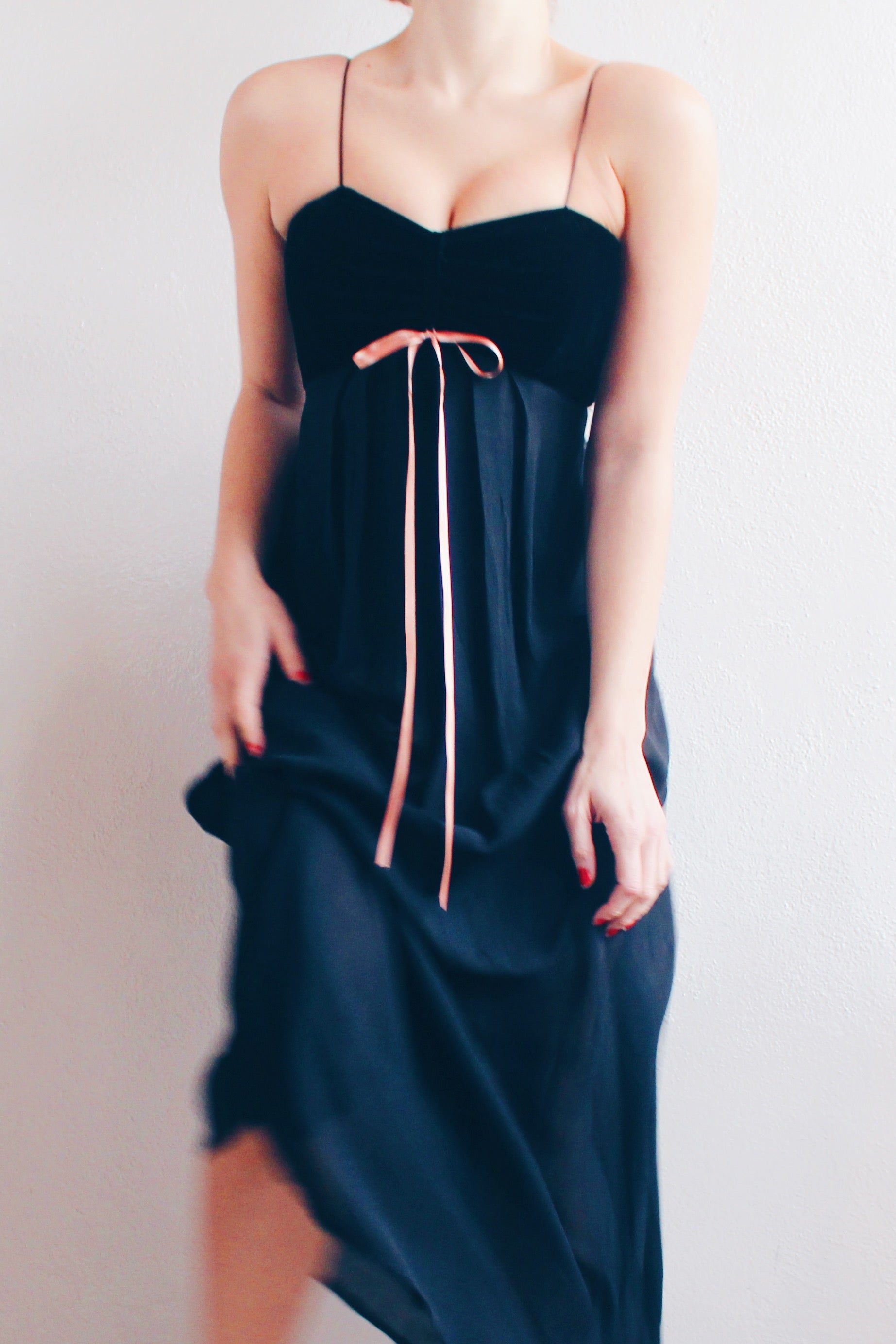 Coquette Formal: Vintage Sheer Formal Dress with Velvet Sweetheart Bus ...